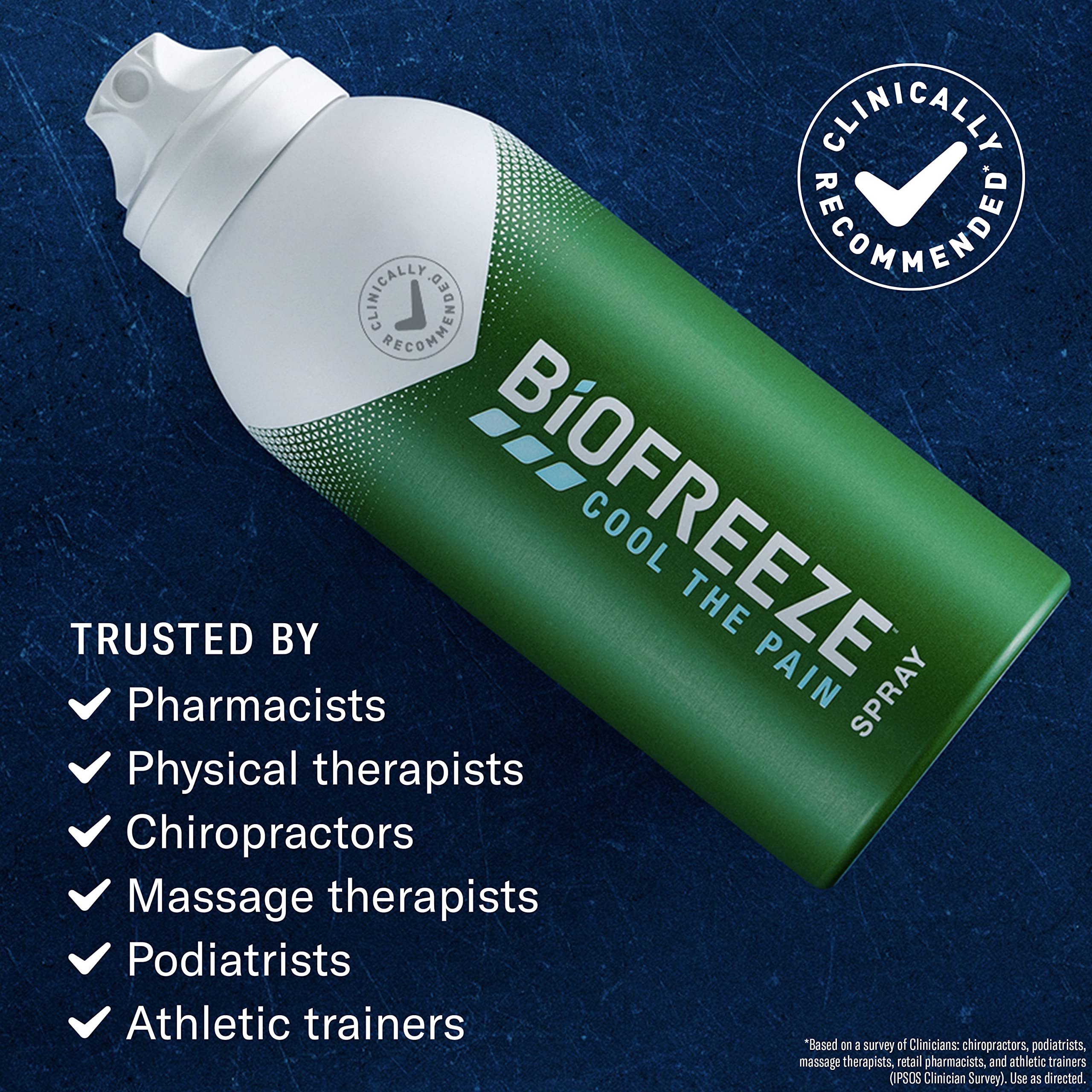 Biofreeze Menthol Pain Relieving Spray 4 FL OZ Colorless Aerosol Spray (Pack Of 12) For Pain Relief Associated With Sore Muscles, Arthritis, Simple Backaches, And Joint Pain (Packaging May Vary)