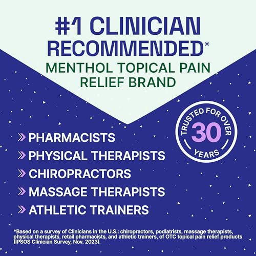 Biofreeze Overnight Pain Relief Roll-On, Arthritis Pain Reliver, Knee & Lower Back Pain Relief, Sore Muscle Relief, Lavender Scent, FSA Eligible, 2.5 FL OZ Biofreeze Menthol Roll-On