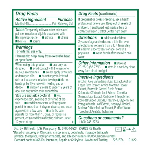 Biofreeze Overnight Pain Relief Roll-On, Arthritis Pain Reliver, Knee & Lower Back Pain Relief, Sore Muscle Relief, Lavender Scent, FSA Eligible, 2.5 FL OZ Biofreeze Menthol Roll-On