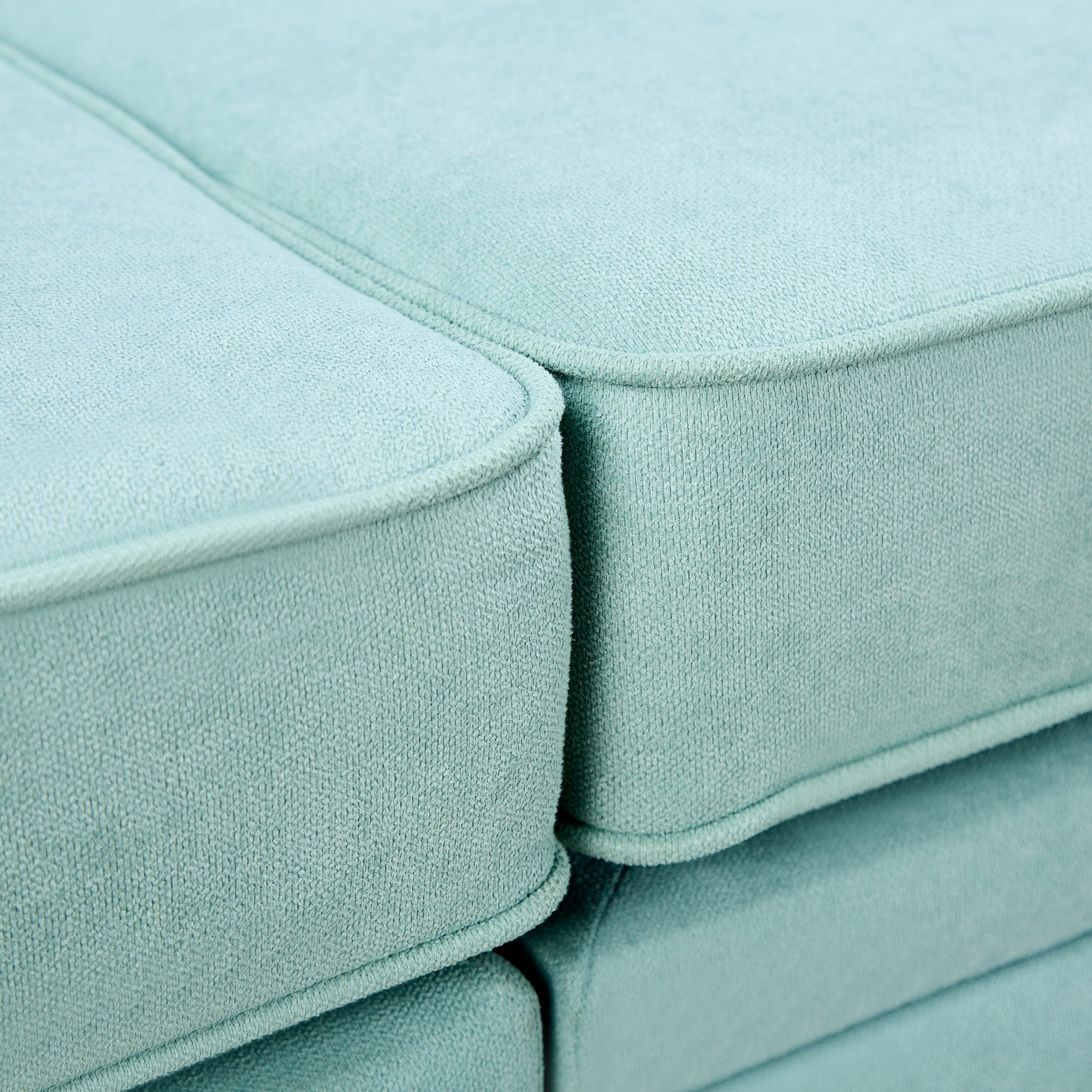 VilroCaz Modern Large U-Shape Modular Sectional Sofa Couch, Polyester Linen Convertible Sofa Bed with Reversible Chaise and 6 Storage Seat for Living Room Apartments Office (Light Green-115a)