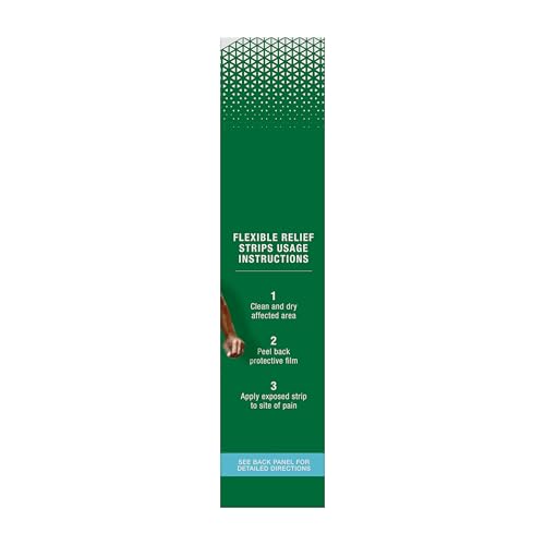 Biofreeze Pain Relief Flexible Strips Pre-Cut, 4Ct. Pain Relief for Sore Muscles, Arthritis, Backaches, Sore Joints, Sprains, Strains, and Bruises (Packaging May Vary)