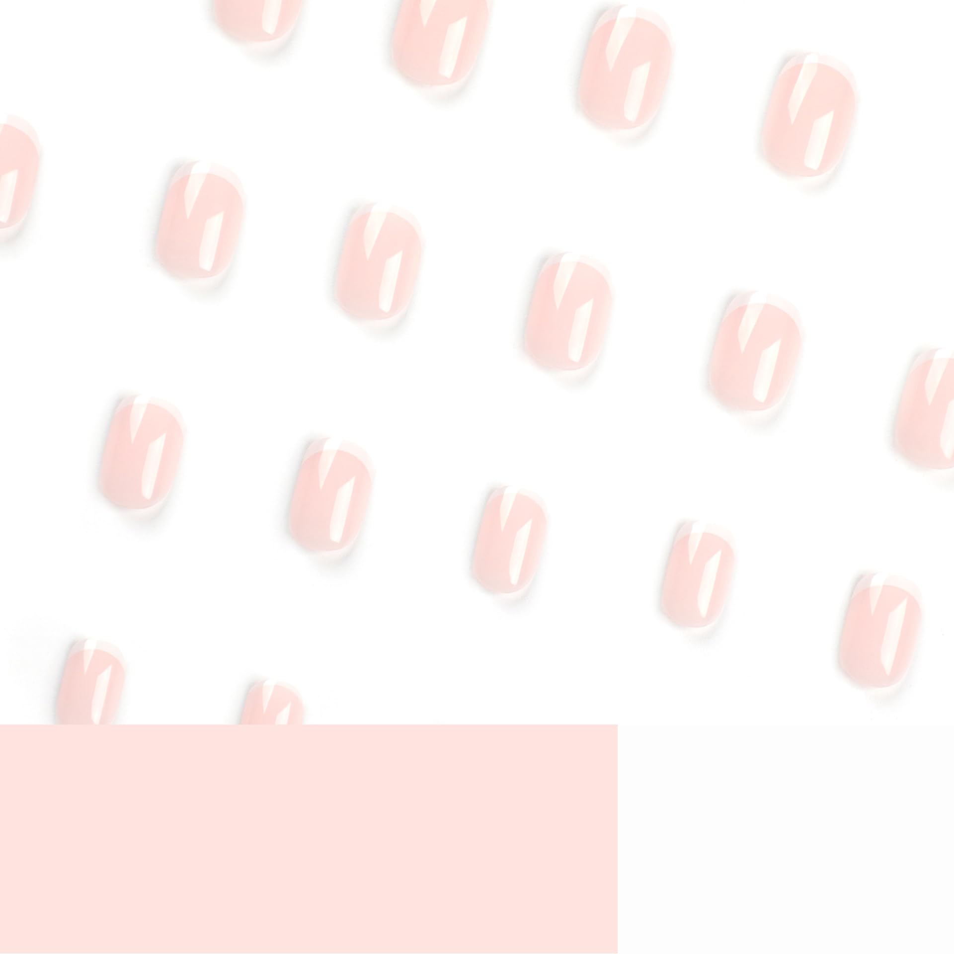 Petite Press on Nails Extra Short French Tip Fake Nails Nude Stick on Nails Cute French Tip Glue Nails Gloss False Nails Reusable Artificial Nails for Women Manicure Art