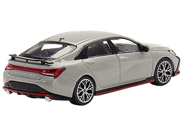 Hyundai Elantra N Cyber Gray Metallic Limited Edition to 2400 Pieces Worldwide 1/64 Diecast Model Car by True Scale Miniatures MGT00386