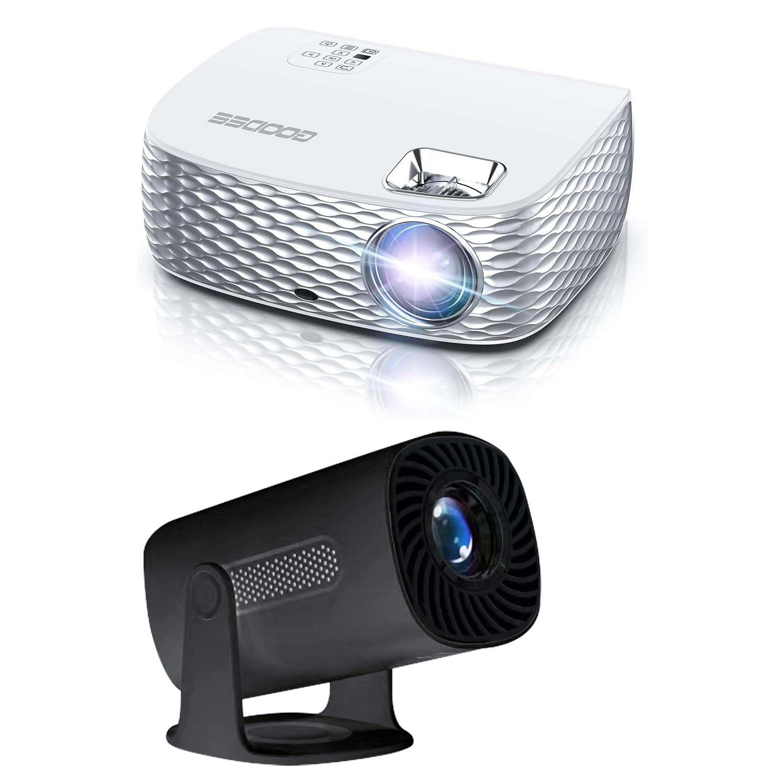 Projector, GooDee HD Video Projector Native 1920x1080P, Outdoor Movie Projector 9500L 300'' Touch Keys Home Theater Projector with 50000 Hrs Lamp Life, Support Fire TV Stick/PS4/HDMI/iOS /Android