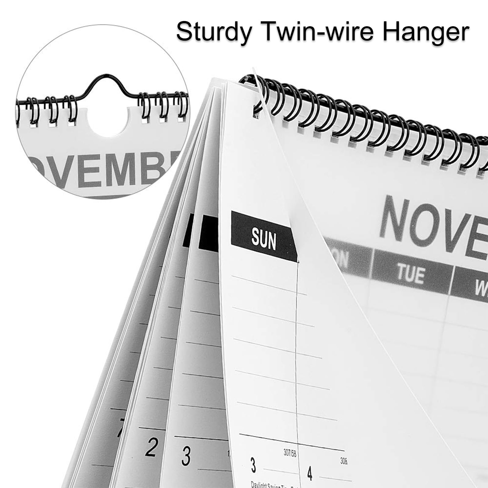 MONYES 2023-2024 Wall Calendar, 17" x 12" Academic Desk Calendar, 2 Year Wirebound Calendar