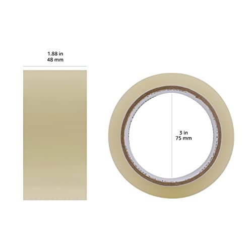Amazon Basics Packaging Tape, 1.9 in x 72.2 yards, 1.8mil Thickness (12-Roll), Clear