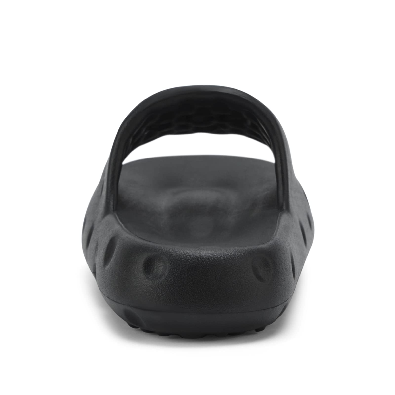 welltree Cheese Slides for Women Pillow Slippers Cloud Sandals Non Slip Shower Shoes Recovery Slide Sandal,Black,7.5-8.5 Women