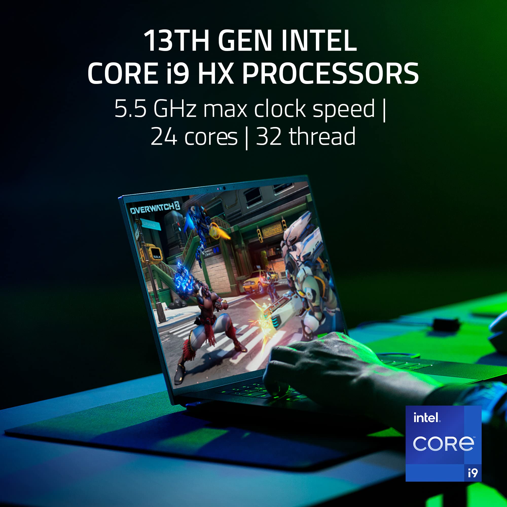 Razer Blade 16 Gaming Laptop: NVIDIA GeForce RTX 4080-13th Gen Intel 24-Core i9 HX CPU - 16" QHD+ 240Hz - 32GB RAM - 1TB SSD - CNC Aluminum - Compact GaN Charger - Windows 11 - Chroma RGB