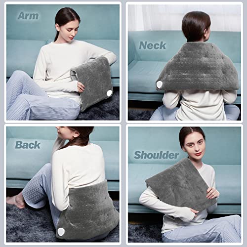 Tefici Weighted Heating Pad for Back Pain and Cramps-Fast Pain Relief-2 lbs Electric Heating Pad for Neck and Shoulders,12β X 24β XL Large Size Heat Pad with 3 Temperature Settings,2 Hours Auto-Off