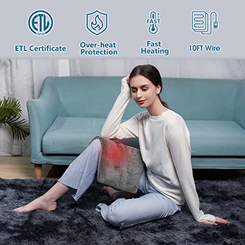 Tefici Weighted Heating Pad for Back Pain and Cramps-Fast Pain Relief-2 lbs Electric Heating Pad for Neck and Shoulders,12β X 24β XL Large Size Heat Pad with 3 Temperature Settings,2 Hours Auto-Off