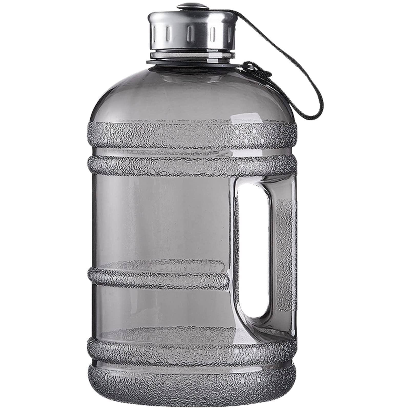 Lizbin Water Jug 1.9L Big Water Bottle, Large Capacity Sports Water Bottle, Leak proof Container Portable Wide Mouth Water Bottles for Outdoor Sports Travel Fitness Gym Cycling Camping Hiking (Black)