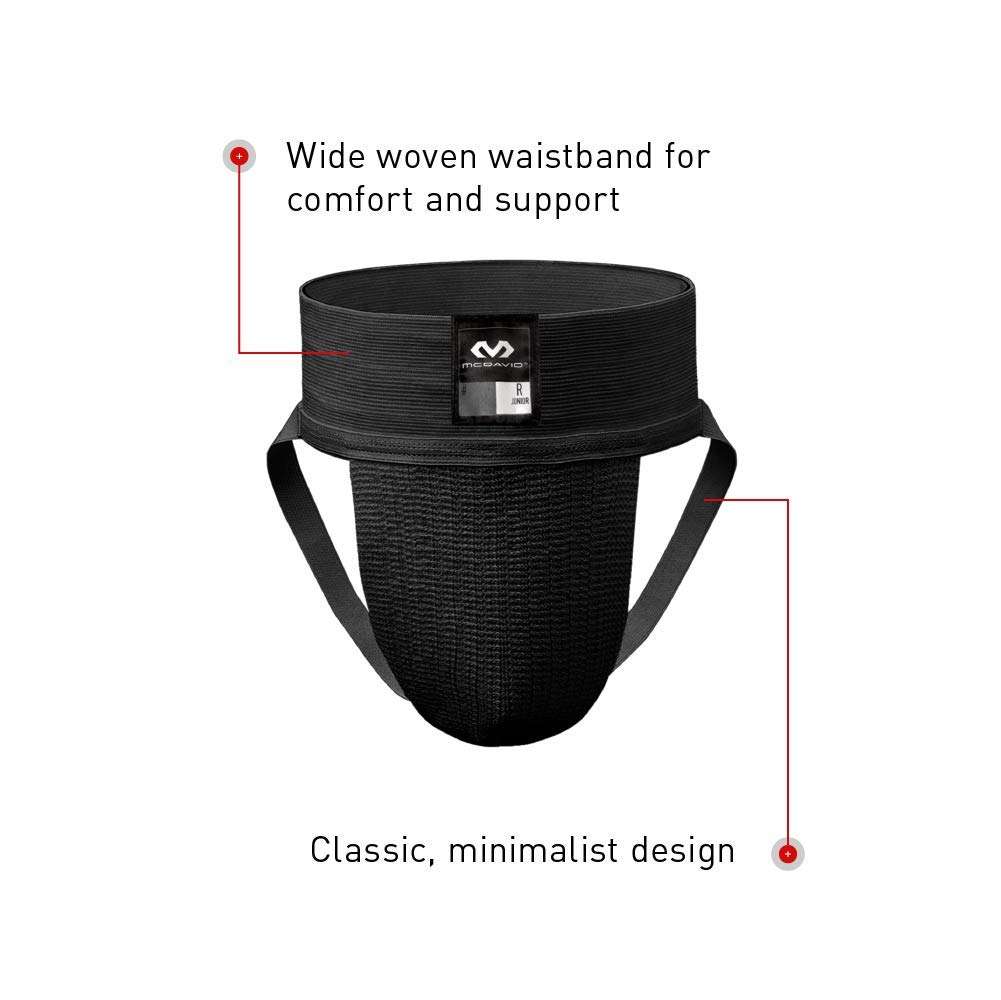 McDavid Athletic Jock Strap Adult Men's, Baseball Protection & More Sports, Black & White