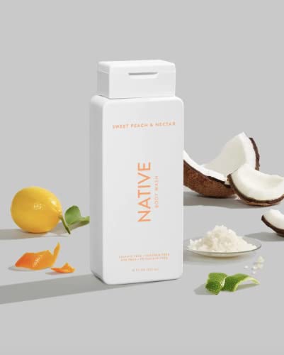 Native Body Wash Twin Pack | Naturally Derived Clean Ingredients, 18 fl oz (532 mL) Each (Cherry Vanilla & Macaron/ Sweet Peach & Nectar)