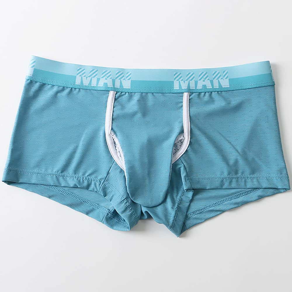Little Bear Family Elephant Bulge Pouch Boxer Briefs for Mens Underwear Green