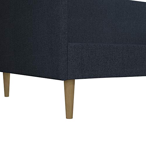 DHP Franklin Mid Century Upholstered Daybed, Sofa Bed, Twin Size Frame, Blue Linen