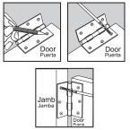 Everbilt 240907-4 in. Zinc Plated Broad Utility Hinge