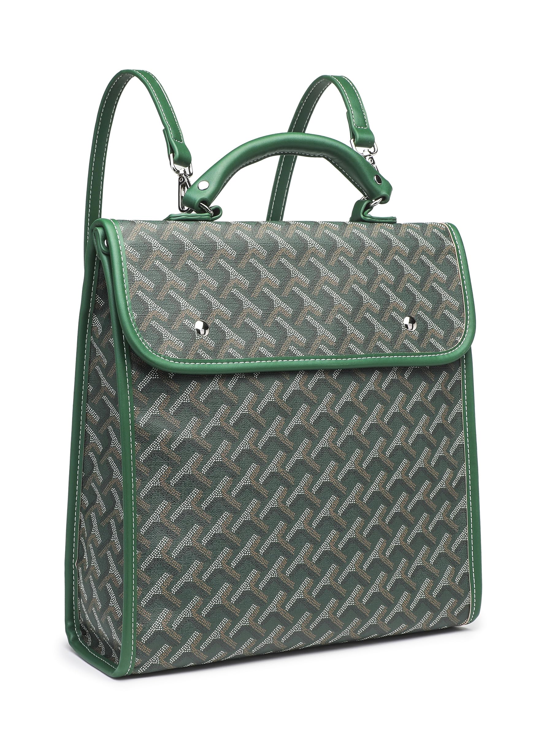 SELF FIND Backpack Purse for Women Fashion Designer Travel Backpack Vegan Leather Shoulder Bags for College Work Gift(Green)