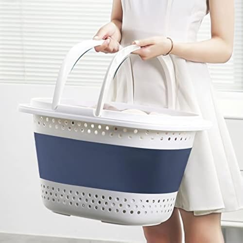 COFSODI Plastic Collapsible Laundry Basket - 23L(6 Gallon) Foldable Portable Laundry Hamper with Handles, Pop-up Storage Container/Organizer for Laundry, Car trunk, Camping, Indoor and Outdoor