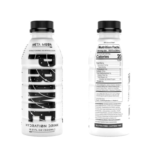 Prime Hydration Sports Drink Variety Pack - Energy Drink, Electrolyte Beverage - Meta Moon, Lemon Lime, Tropical Punch, Blue Raspberry, Orange, Grape & Ice Pop - 16.9 Fl Oz (7 Pack)