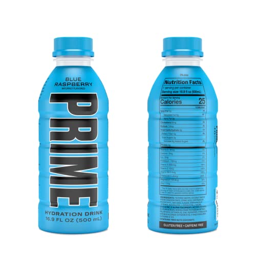 Prime Hydration Sports Drink Variety Pack - Energy Drink, Electrolyte Beverage - Meta Moon, Lemon Lime, Tropical Punch, Blue Raspberry, Orange, Grape & Ice Pop - 16.9 Fl Oz (7 Pack)