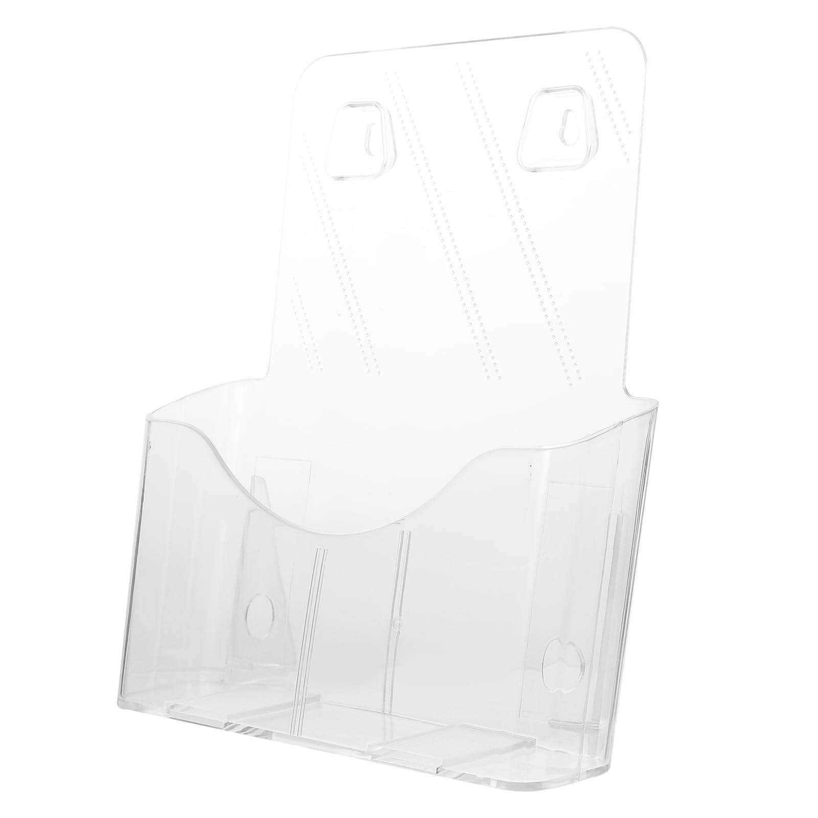 iplusmile Acrylic Wall File Organizer, Clear Wall Mounted File Holder, Plastic Hanging Paper Organizer, Wall Bins for office, School and home, 27.5X23CM