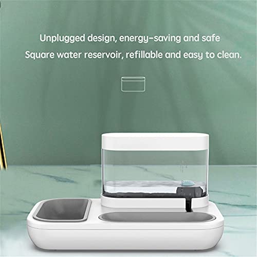 ZLXDP Pet Cats Bowl Dog for Cats Feeder Transparent Bowls Kitten Automatic Drinking Fountain 1.5L Capacity Puppy Feeding Waterer (Color : Blue)