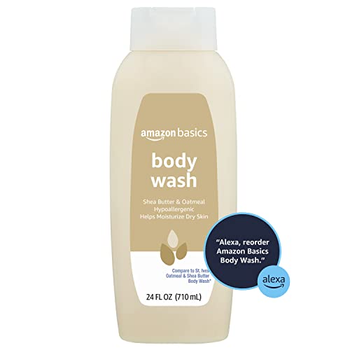 Amazon Basics Shea Butter and Oatmeal Body Wash, 24 Fluid Ounces, 6-Pack (Previously Solimo)