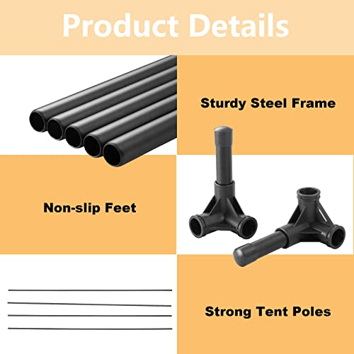 SweetBin S/M/L Outdoor Elevated Dog Cot with Canopy & Side Shade for Camping Small Medium Dogs (Carry Bag), Portable Cooling Raised Dog Bed with and Side for Beach