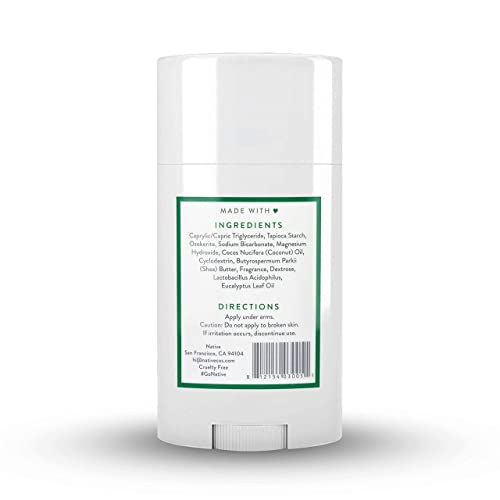 Native Deodorant | Natural Deodorant for Women and Men, Aluminum Free with Baking Soda, Probiotics, Coconut Oil and Shea Butter | Coconut & Vanilla, Lavender & Rose, Eucalyptus & Mint