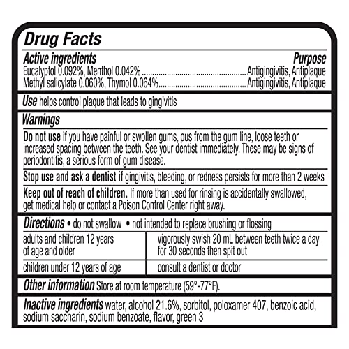 Amazon Basics Antiseptic Mouthwash, Blue Mint, 8.5 Fluid Ounces, 1-Pack (Previously Solimo)
