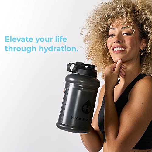 HydroJug Half Gallon Water Bottle 73oz - Refillable, Reusable Jug With Carry Handle - Leakproof Guarantee - Great For On-The-Go Hydration - Dishwasher Safe, BPA Free