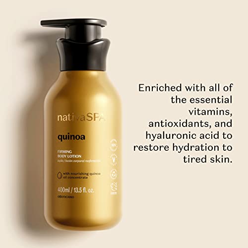 Nativa SPA by O Boticario Quinoa Hydrating Body Lotion, Fragranced Moisturizer Enriched with Purified Quinoa Drops to Boost Hydration, 13.5 Ounce (400ml)