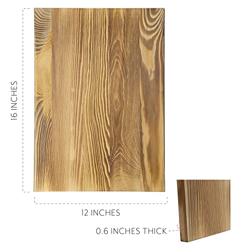 Darware Blank Wood Plaques (2-Pack, Stained Finish); Rectangular Wooden Signs for DIY, Crafts 12x16 Inch
