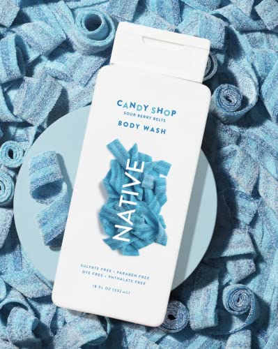 Native Candy Shop Limited Edition Body Wash Set | Sulfate Free, Paraben Free, & Dye Free, 18 oz each, Pack of 2 (Sour Berry Belts)