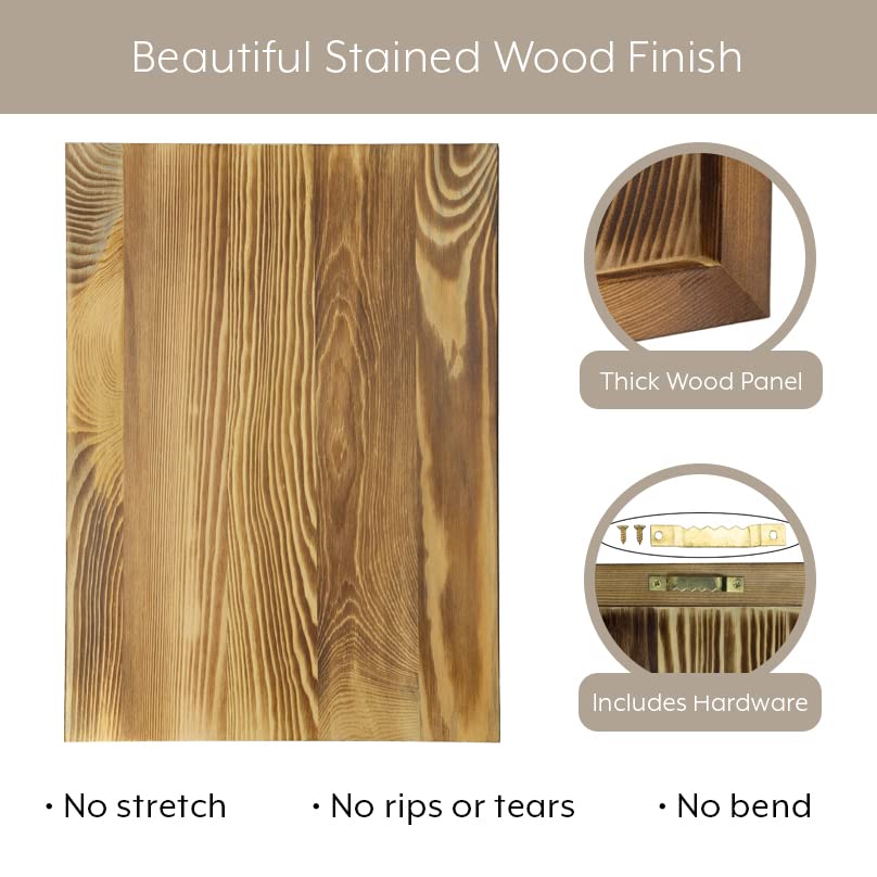 Darware Blank Wood Plaques (2-Pack, Stained Finish); Rectangular Wooden Signs for DIY, Crafts 12x16 Inch