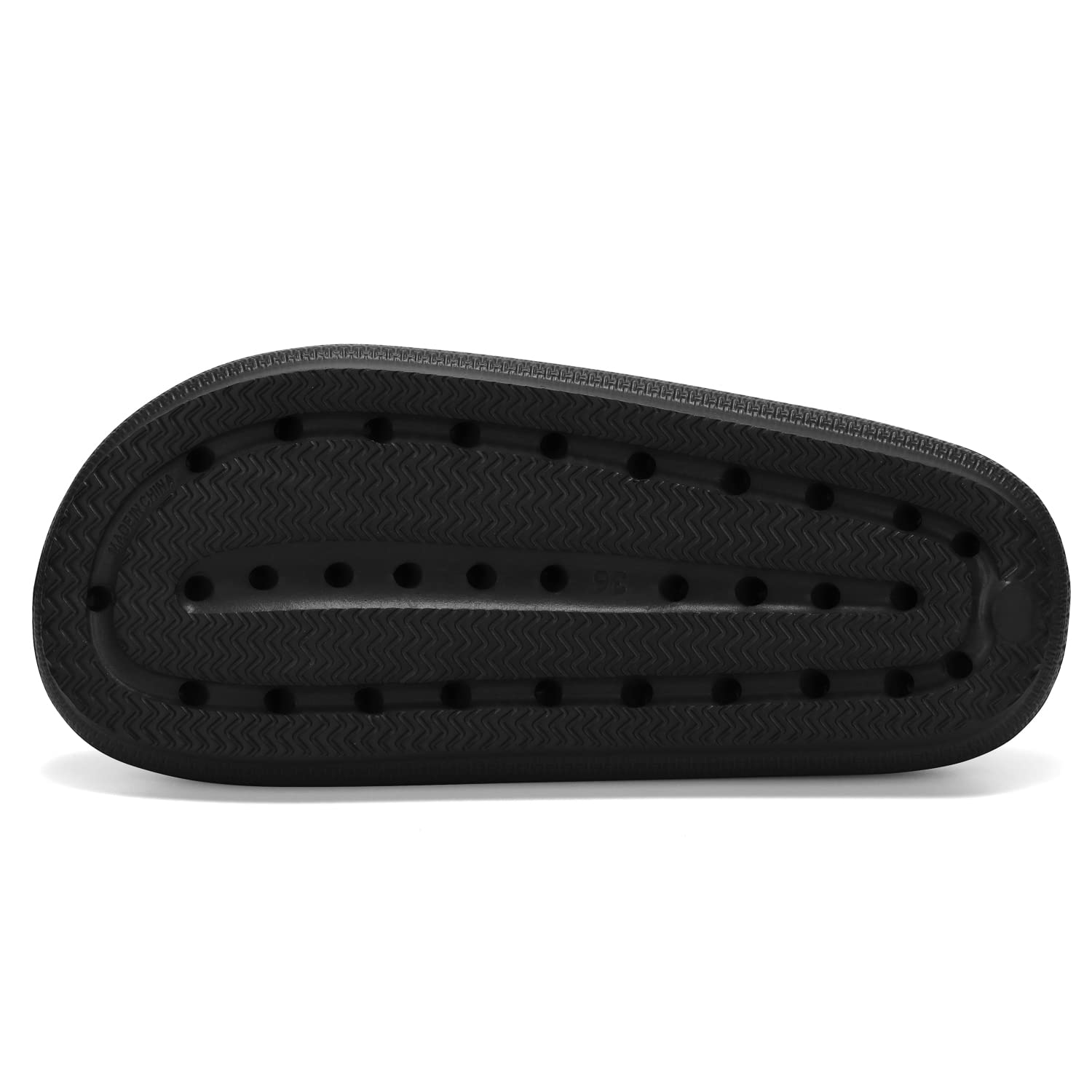 Dirk Slides for Women and Men Sandals Pillow Slippers Shower shoes Cushioned Cloud Slides,Black,9 Women/7 Men