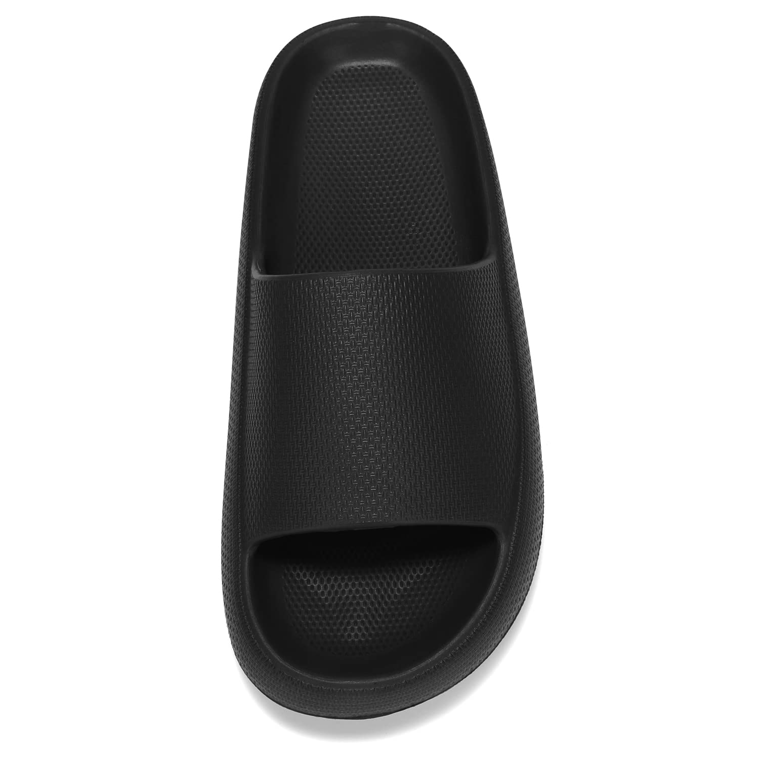 Dirk Slides for Women and Men Sandals Pillow Slippers Shower shoes Cushioned Cloud Slides,Black,9 Women/7 Men