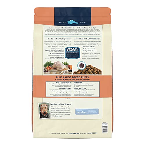 Blue Buffalo Life Protection Formula Natural Puppy Large Breed Dry Dog Food, Chicken and Brown Rice 30-lb