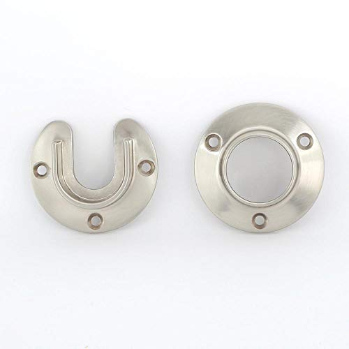 1-5/16 in. Heavy-Duty Brushed Nickel Closet Pole Sockets (2-Pack)