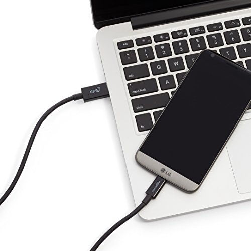 Amazon Basics USB Type-C to USB-A Male 3.1 Gen2 Adapter Charger Cable - 3 Feet (0.9 Meters) - Black