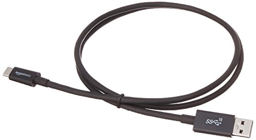 Amazon Basics USB Type-C to USB-A Male 3.1 Gen2 Adapter Charger Cable - 3 Feet (0.9 Meters) - Black