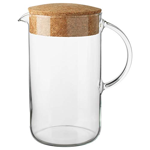 Ikea Pitcher With Lid, 8.66 x 7.09 x 4.72 inches, Clear Glass
