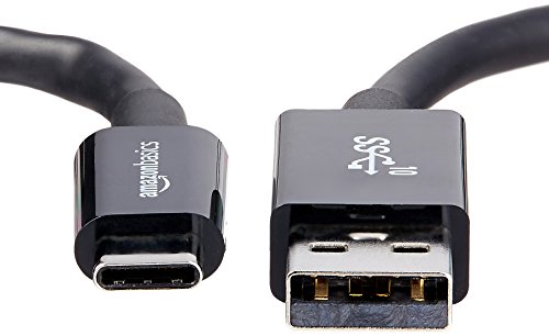 Amazon Basics USB Type-C to USB-A Male 3.1 Gen2 Adapter Charger Cable - 3 Feet (0.9 Meters) - Black