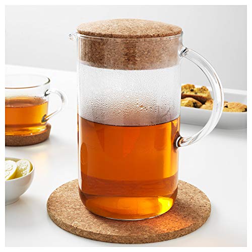 Ikea Pitcher With Lid, 8.66 x 7.09 x 4.72 inches, Clear Glass