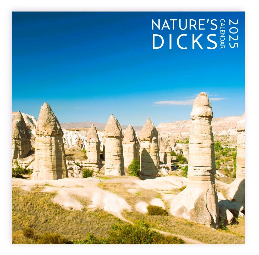 Wall Calendar 2025, 12 x 12 inch, Funny Gift, White Elephant, Gag Gift, Secret Santa… (Nature's Dicks)
