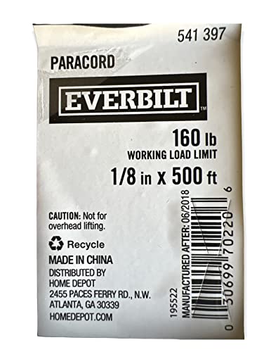 Everbilt Paracord 160 Lb Working Limit 1/8x 500 Ft. Red Roll