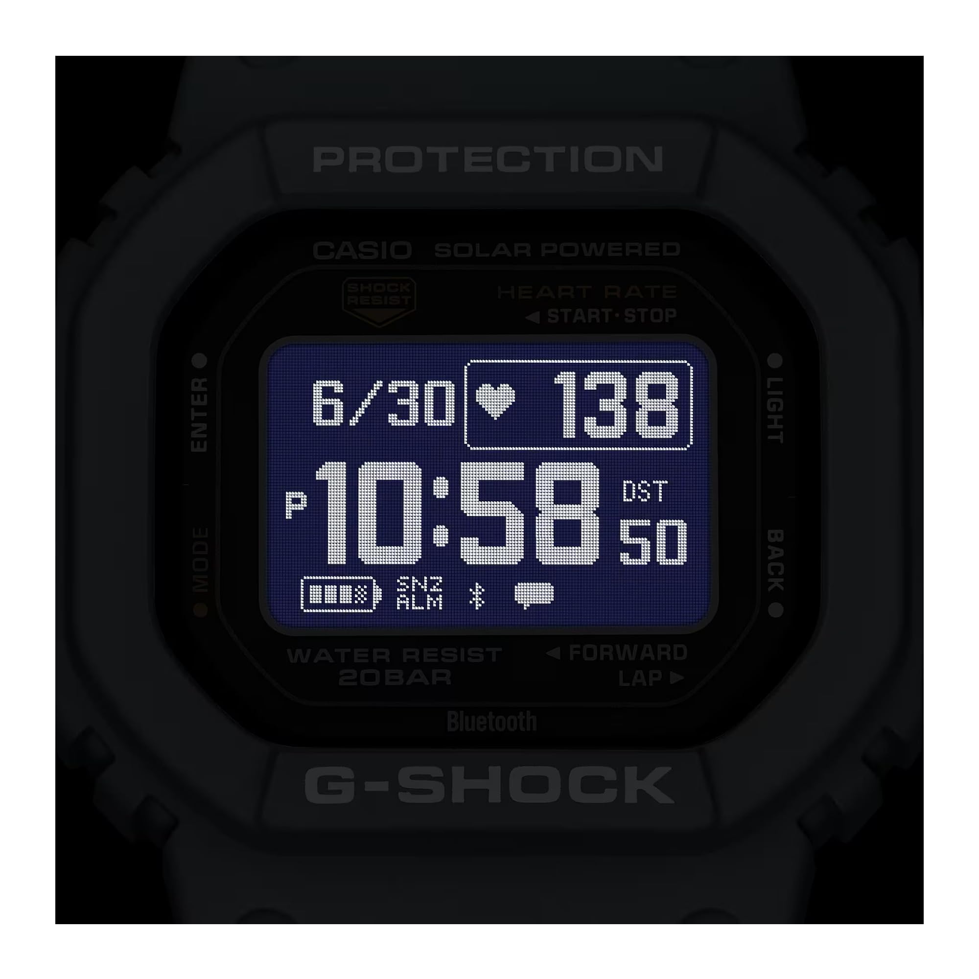 Casio Men's G-Shock Move DW-H5600 Series, Multisport (Run, Walking, Gym Workout), Heart Rate Watch, Solar Assisted Watch, Blue Tooth with Fitness and Sleep Tracking