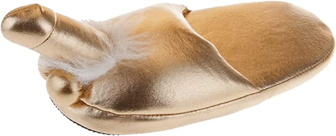 Passec Unisex Adult Funny Slipper Novelty Gag Gift Indoor Flat Winter Furry Slippers for Women Men Anti Slip Soft Houseshoe (E, One Size)
