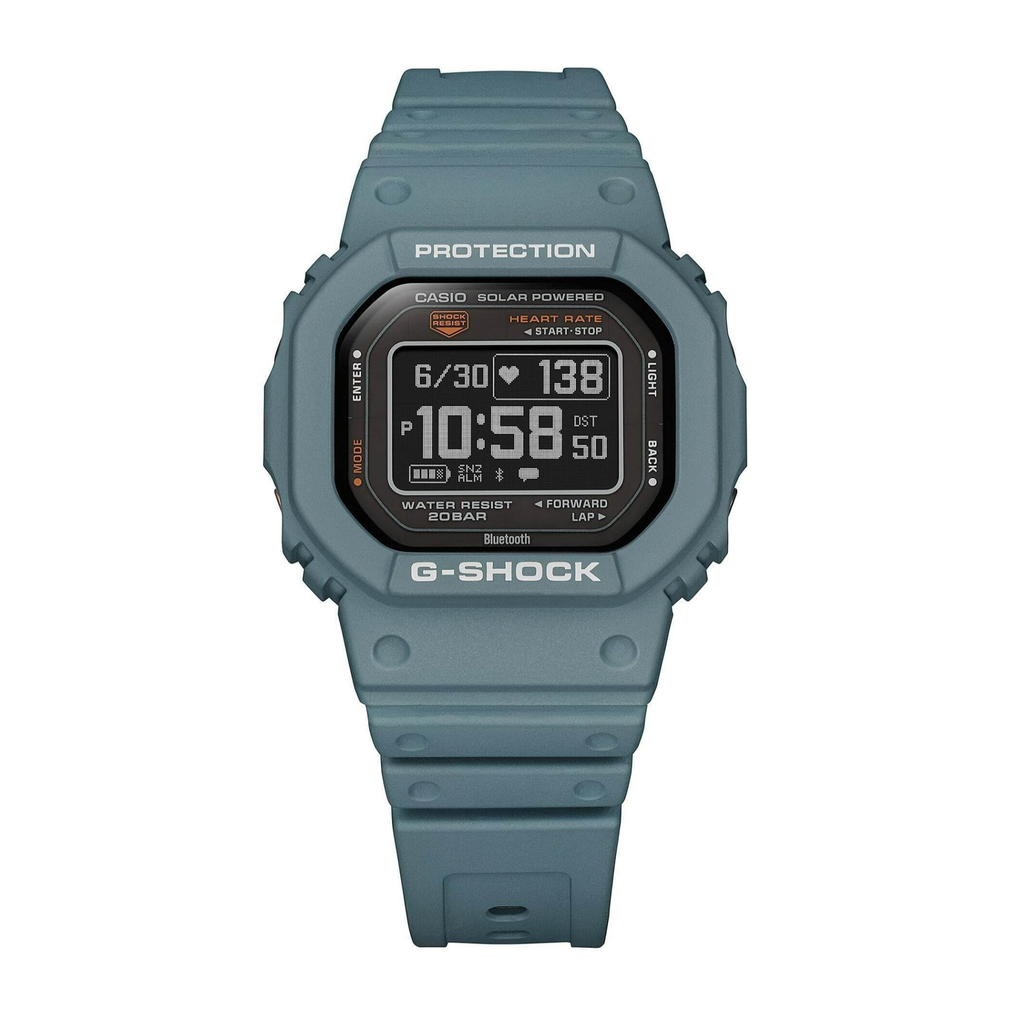 Casio Men's G-Shock Move DW-H5600 Series, Multisport (Run, Walking, Gym Workout), Heart Rate Watch, Solar Assisted Watch, Blue Tooth with Fitness and Sleep Tracking