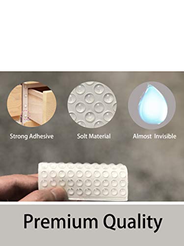 Cabinet Bumpers Tiny Drawer Bumpers Pads ,Self-Adhesive Clear Rubber Dots Feet Tiny Bumpons for Furniture Table Laptop 200 PCS